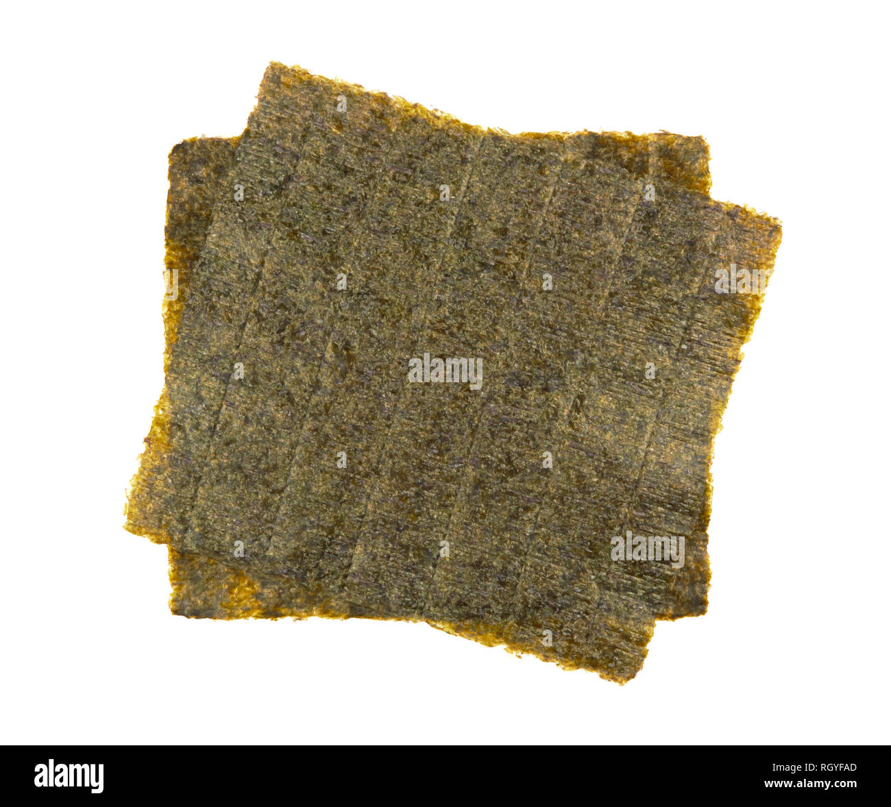 Sheet of dried nori, seaweed isolated on white background Stock Photo ...