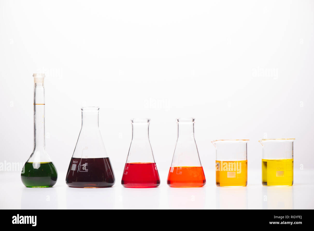 flask of water solution in science laboratory Stock Photo - Alamy