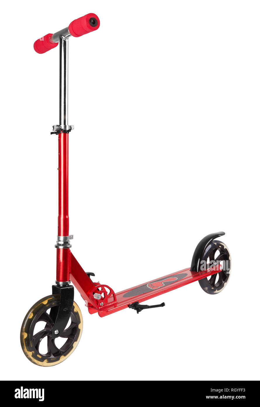 metal scooter isolated on a white background Stock Photo - Alamy