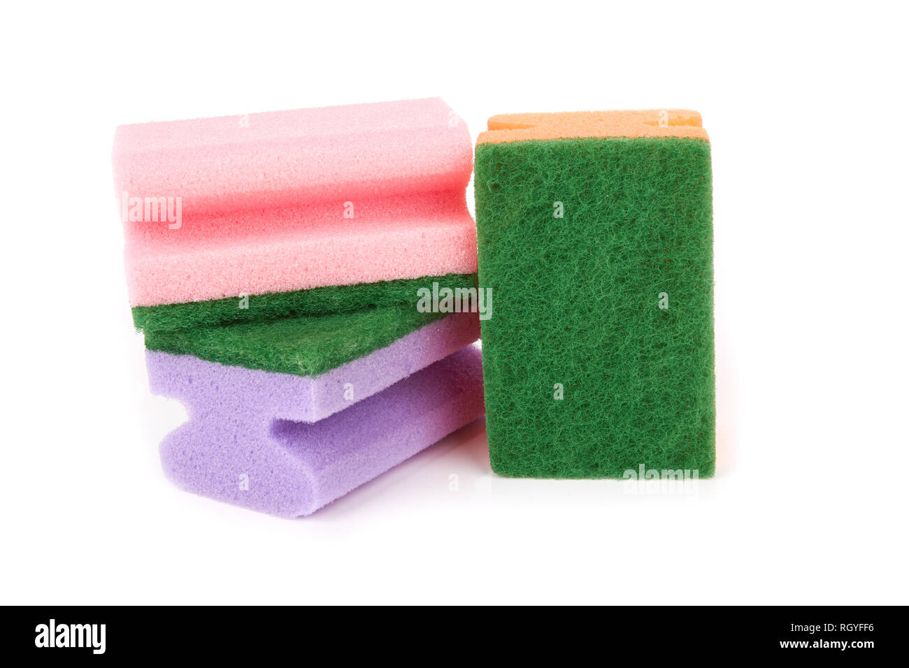 sponge for washing dishes isolated on white background Stock Photo - Alamy