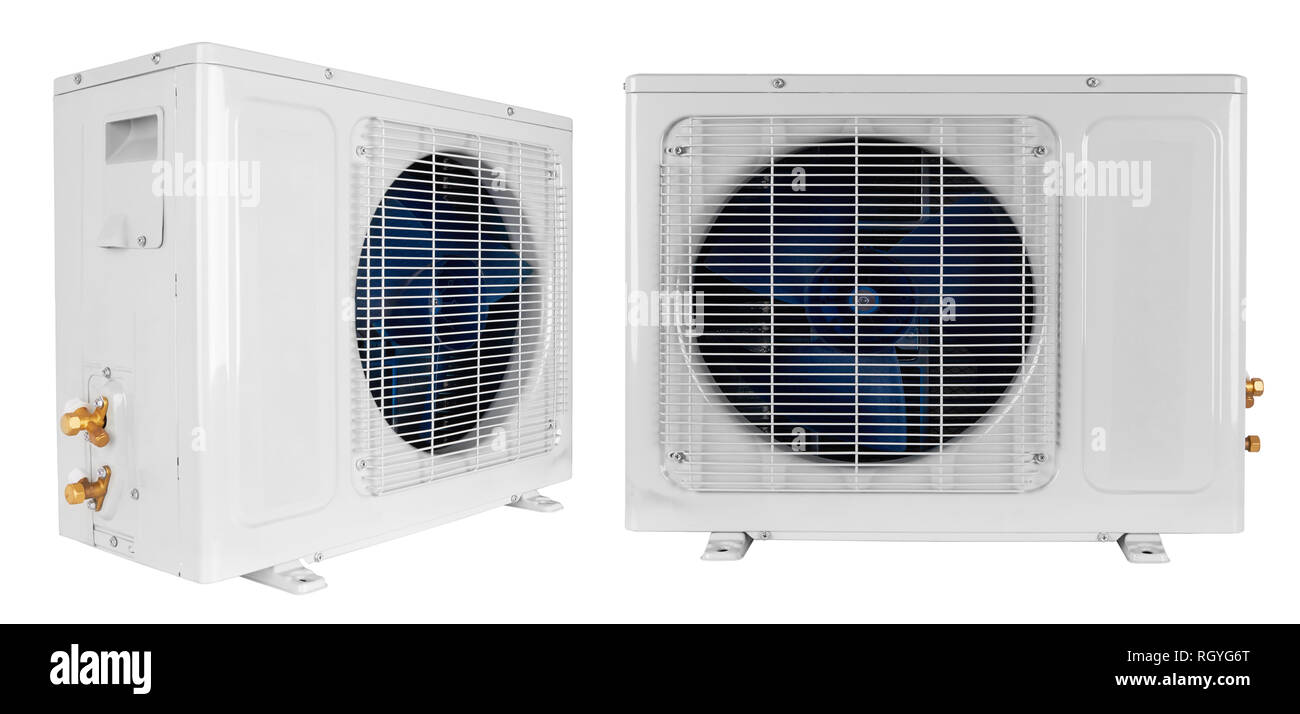 White air conditioner system isolated on white background Stock Photo ...