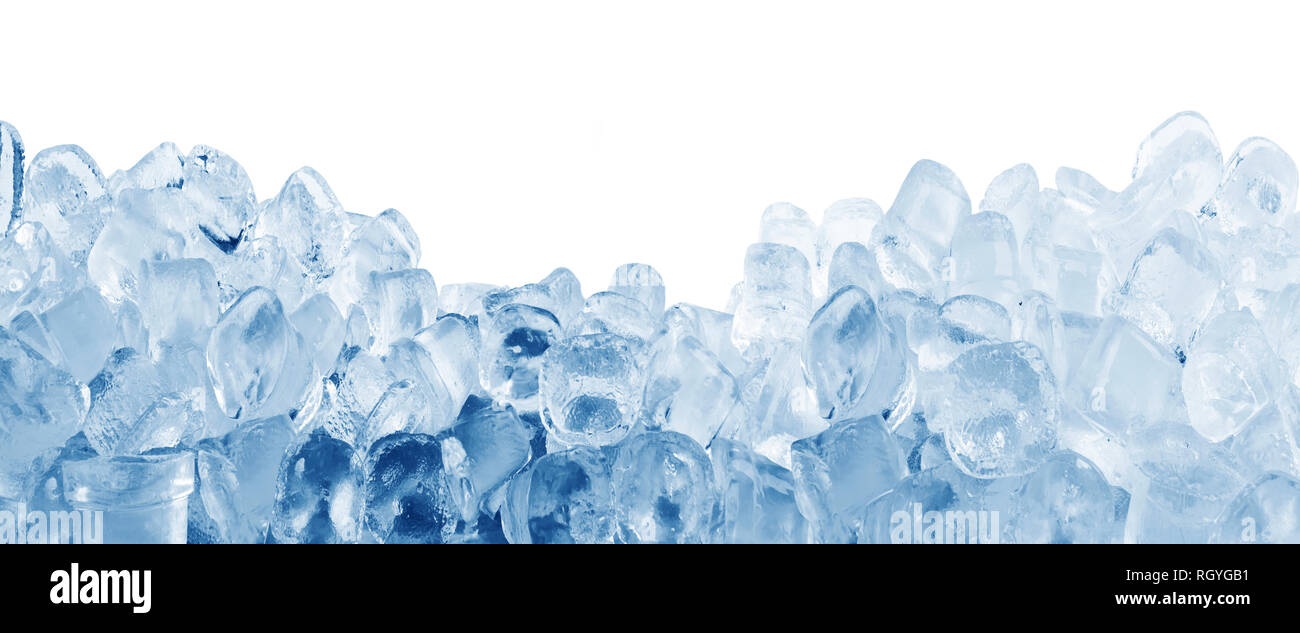 Ice cubes isolated on a white background Stock Photo - Alamy