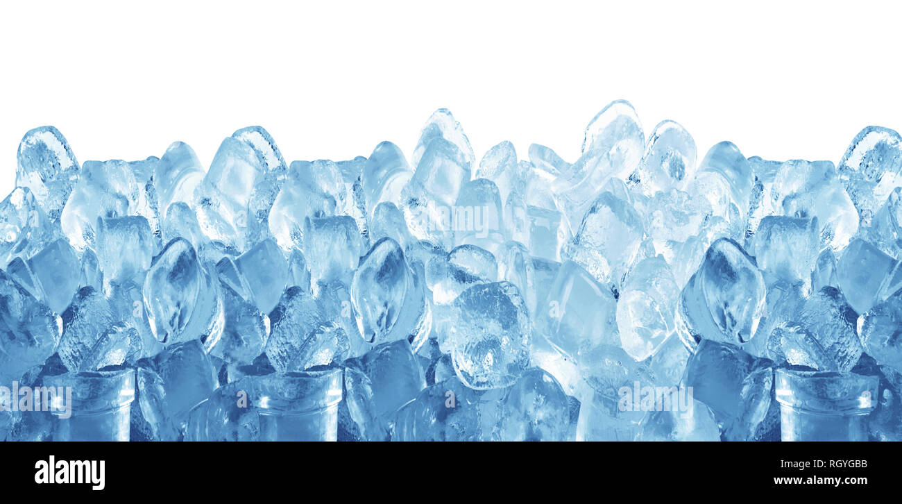 Ice cubes isolated on a white background Stock Photo - Alamy