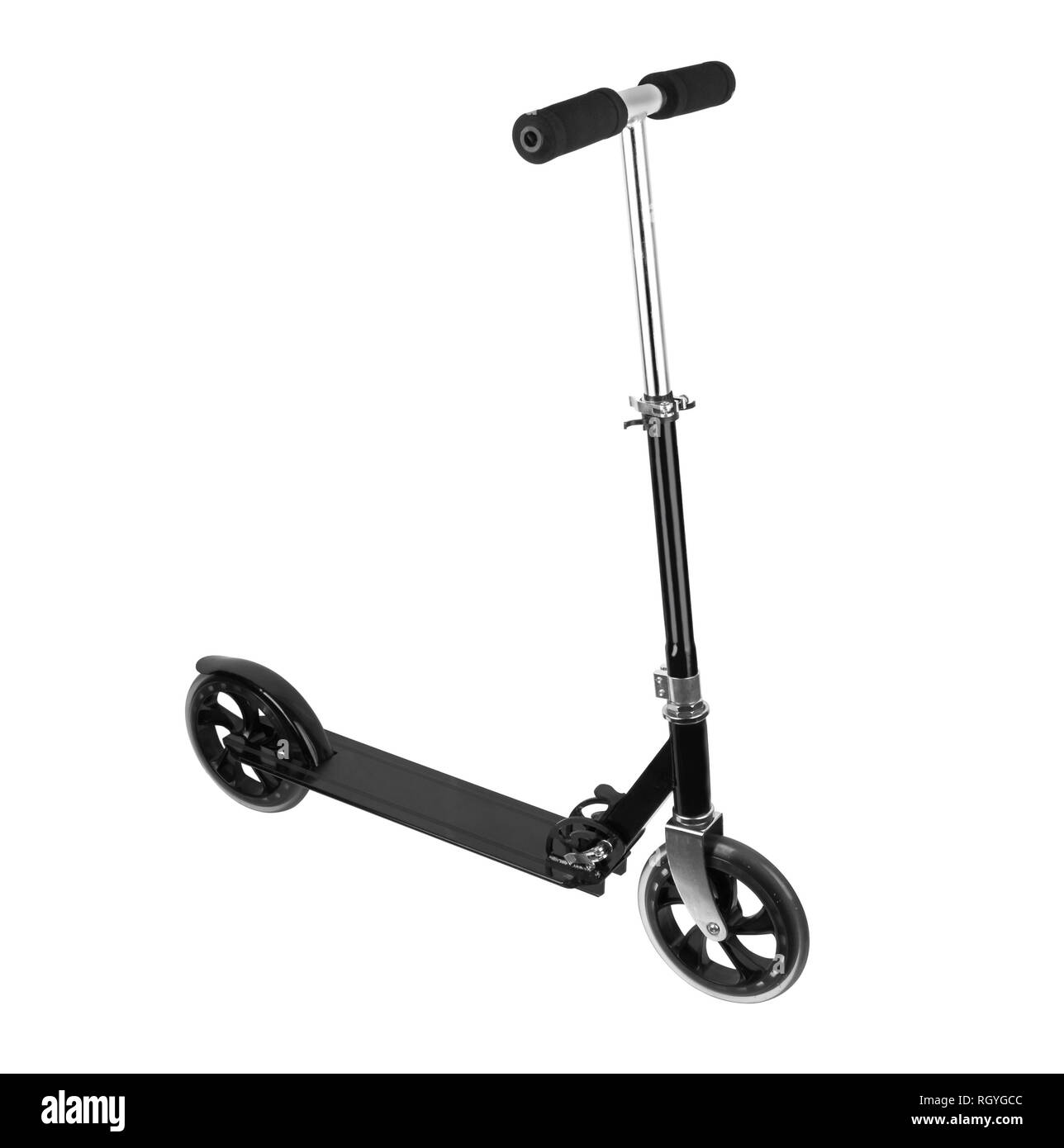 metal scooter isolated on a white background Stock Photo - Alamy