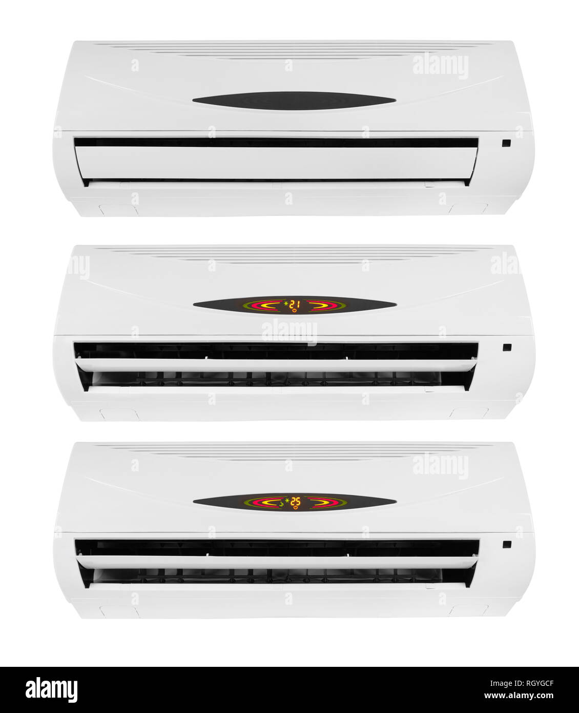 White air conditioner system isolated on white background Stock Photo ...