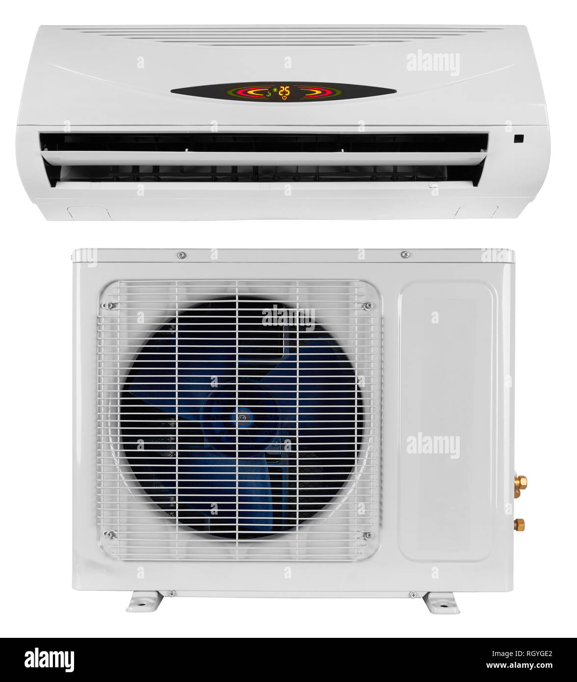 White air conditioner system isolated on white background Stock Photo ...