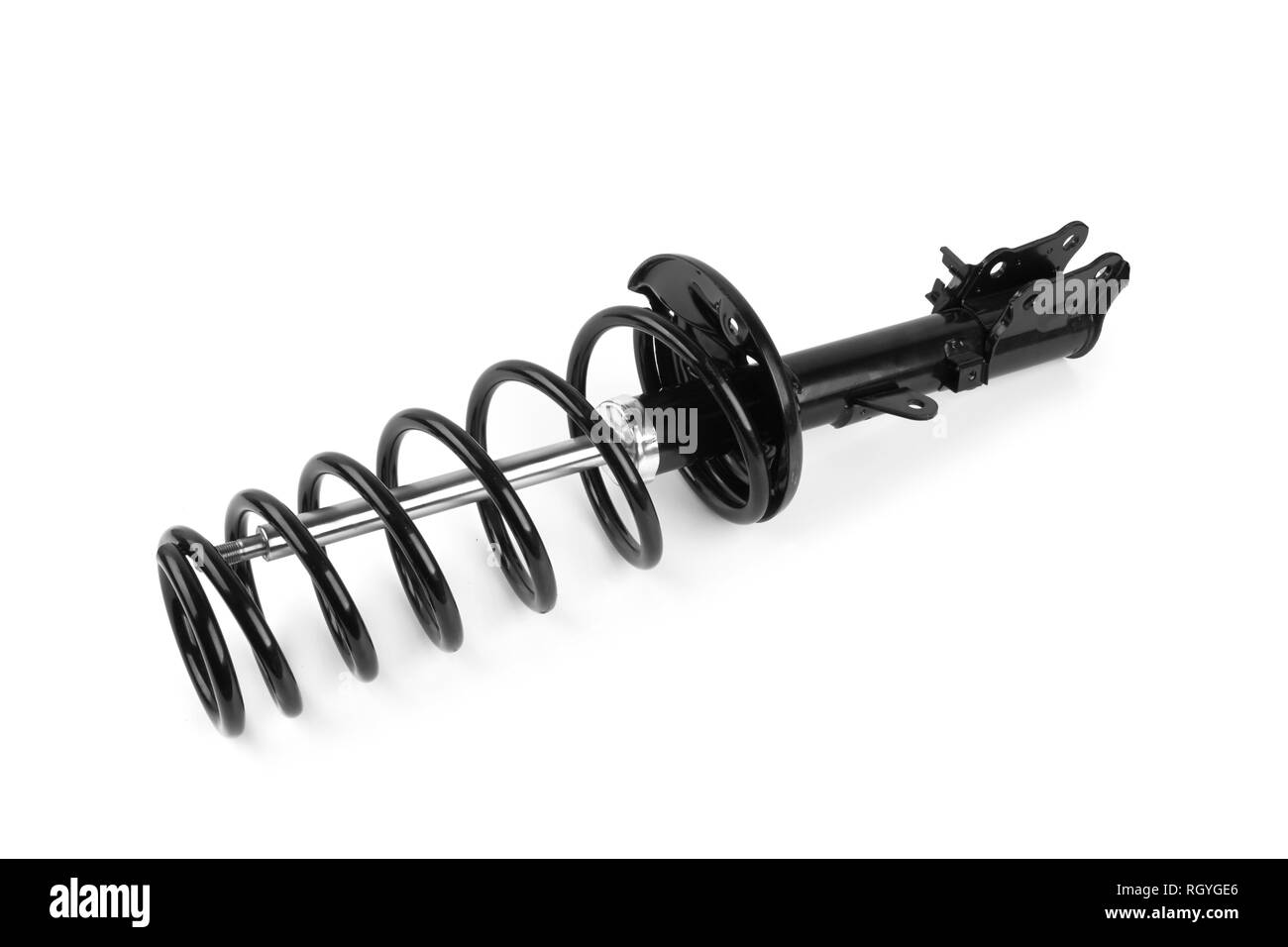 shock absorber suspension isolated on white background Stock Photo - Alamy