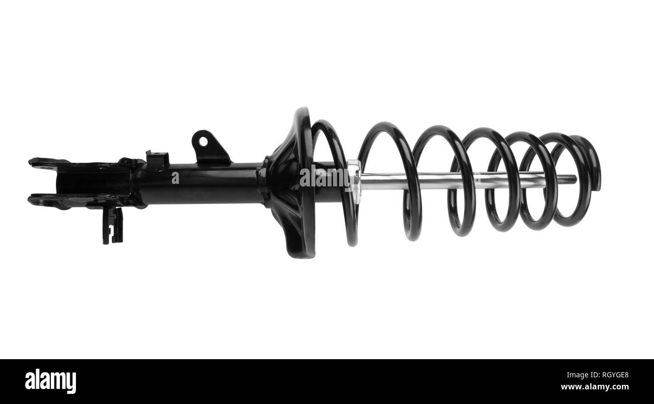 shock absorber suspension isolated on white background Stock Photo - Alamy