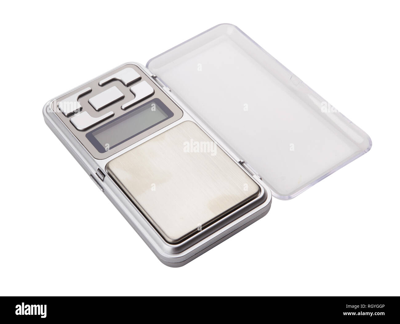 Portable electronic scale isolated on a white background Stock Photo ...