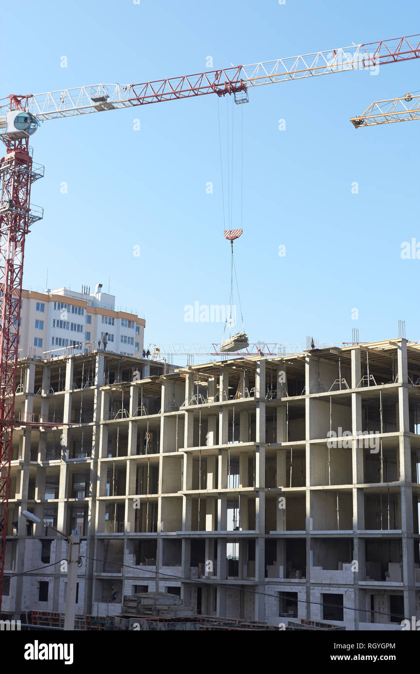 construction site with crane and building Stock Photo - Alamy