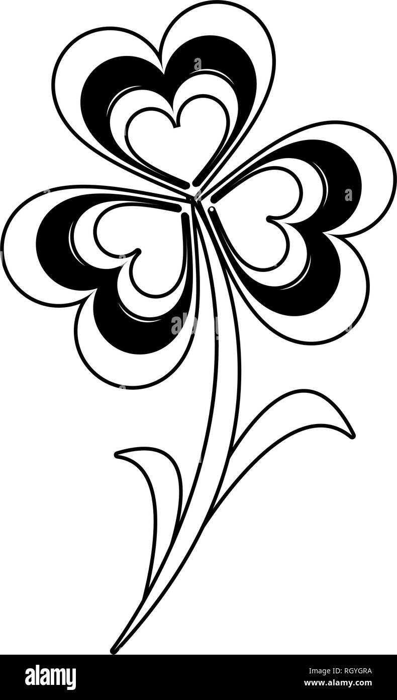 Shamrock Clip Art Black And White