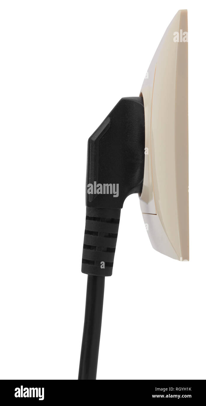 electrical outlet on the wall and an electrical cable Stock Photo - Alamy