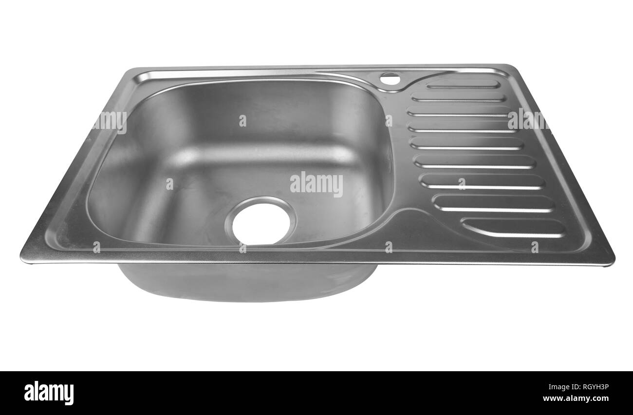 kitchen sink isolated on white background Stock Photo - Alamy