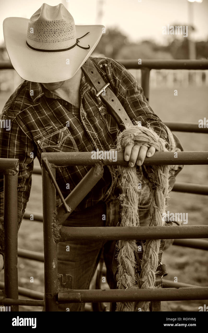 Texas rodeo cowboy Stock Photo - Alamy