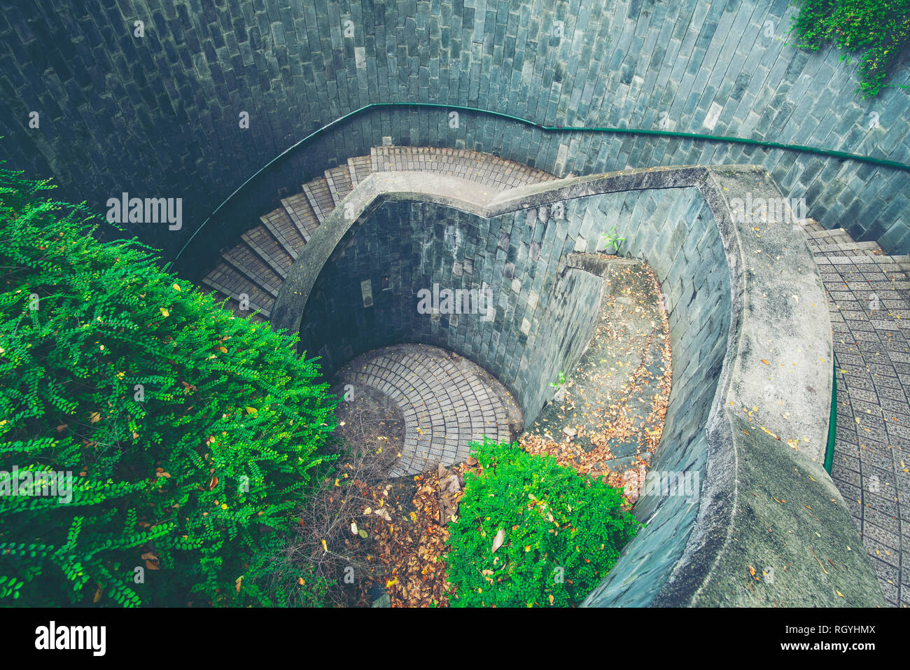 Spiral staircase at Fort Canning Park, Singapore Stock Photo - Alamy