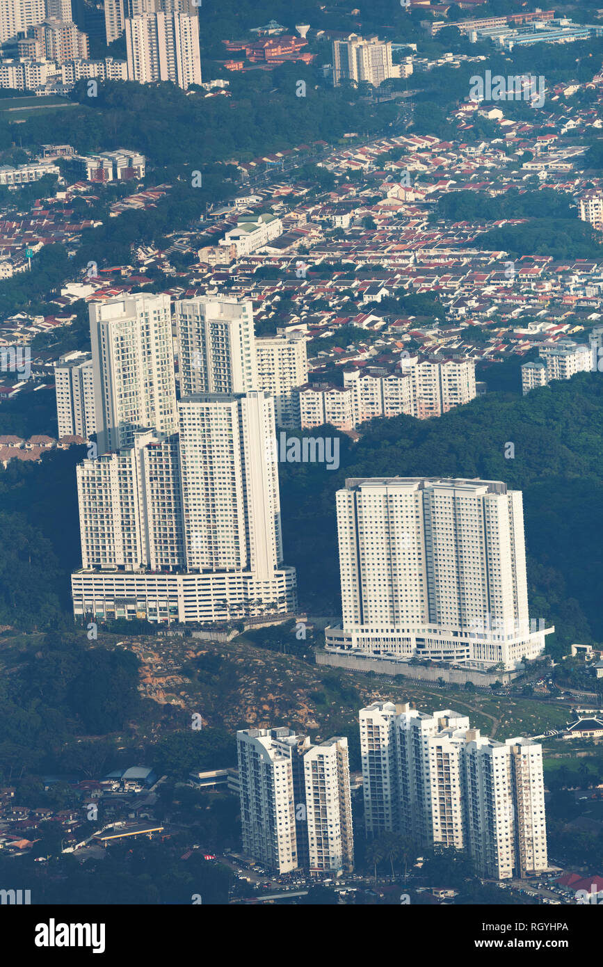 Penang cityscape, view from Penang hills Stock Photo - Alamy