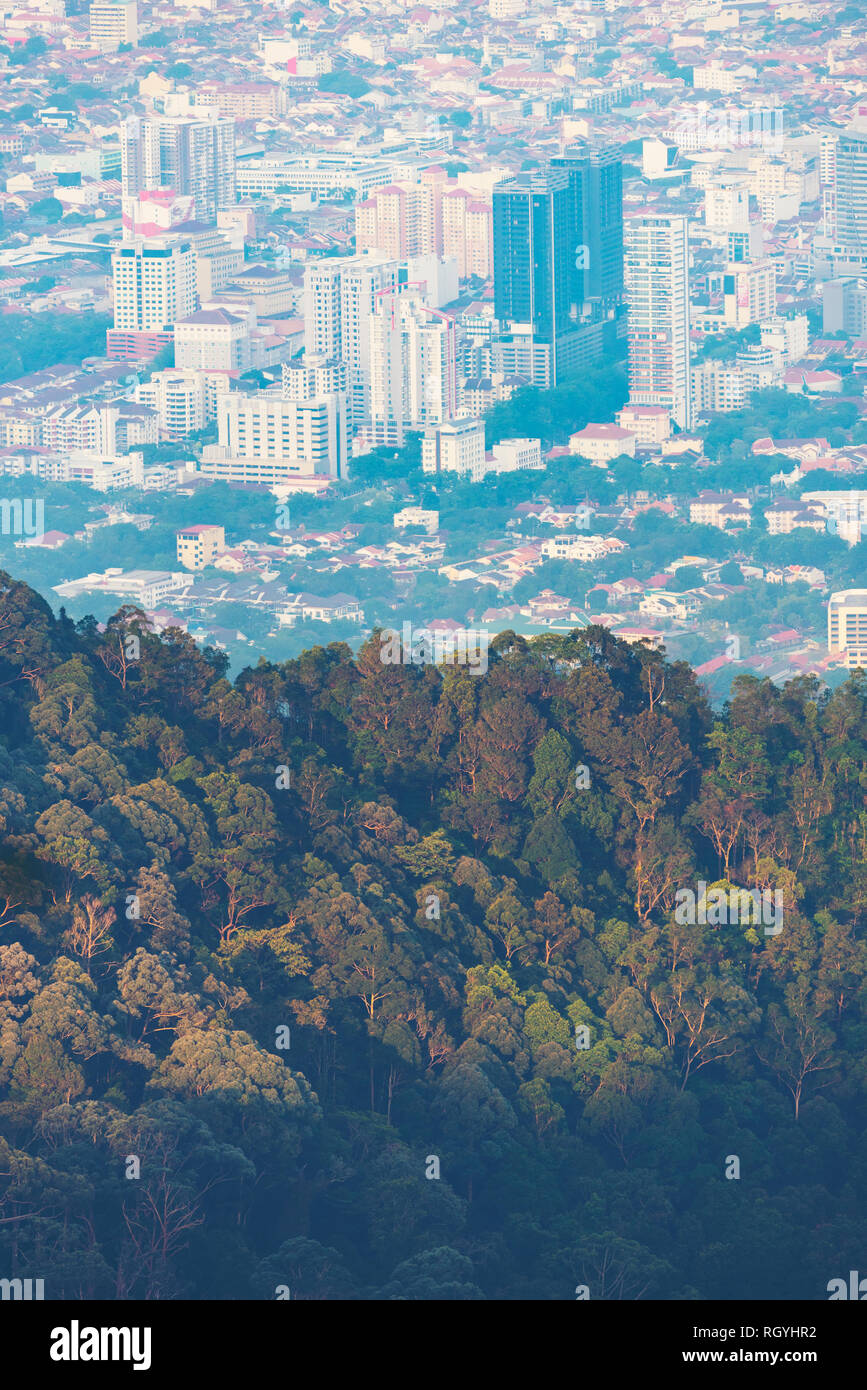 Penang cityscape, view from Penang hills Stock Photo - Alamy