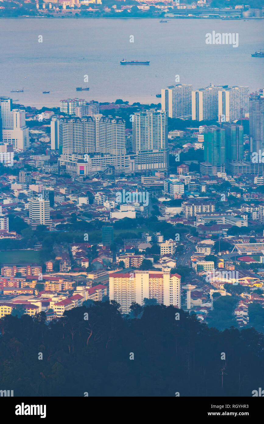 Penang cityscape, view from Penang hills Stock Photo - Alamy