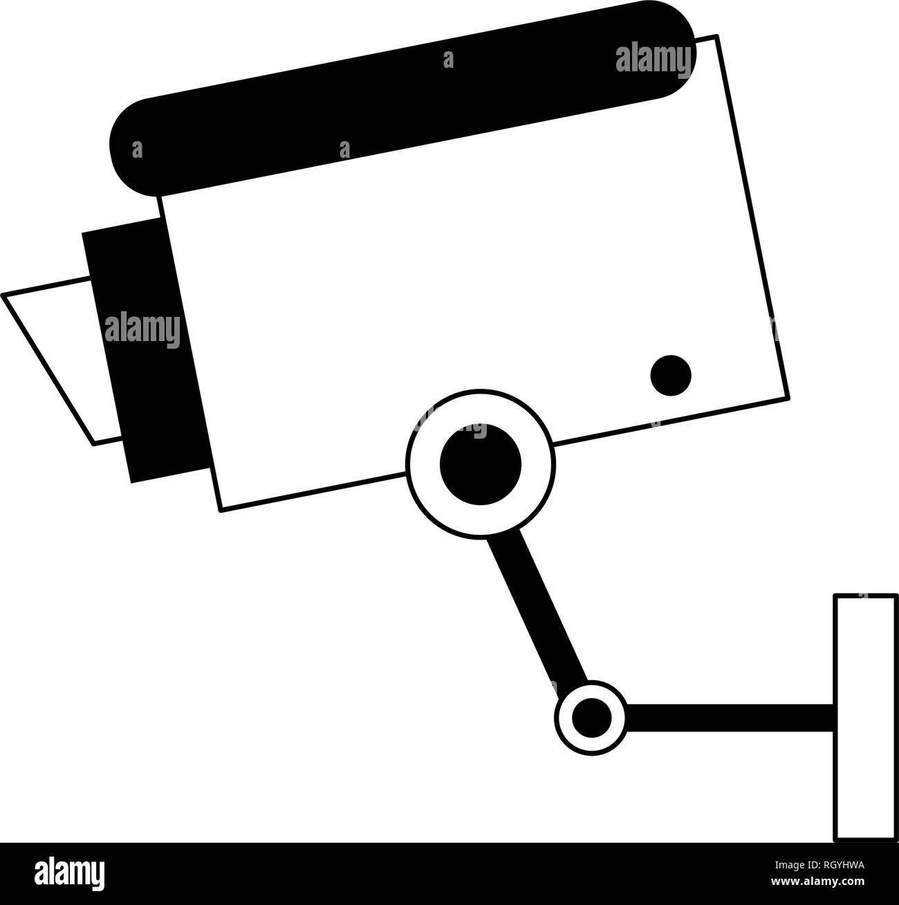 Surveillance camera symbol black and white Stock Vector Image & Art - Alamy