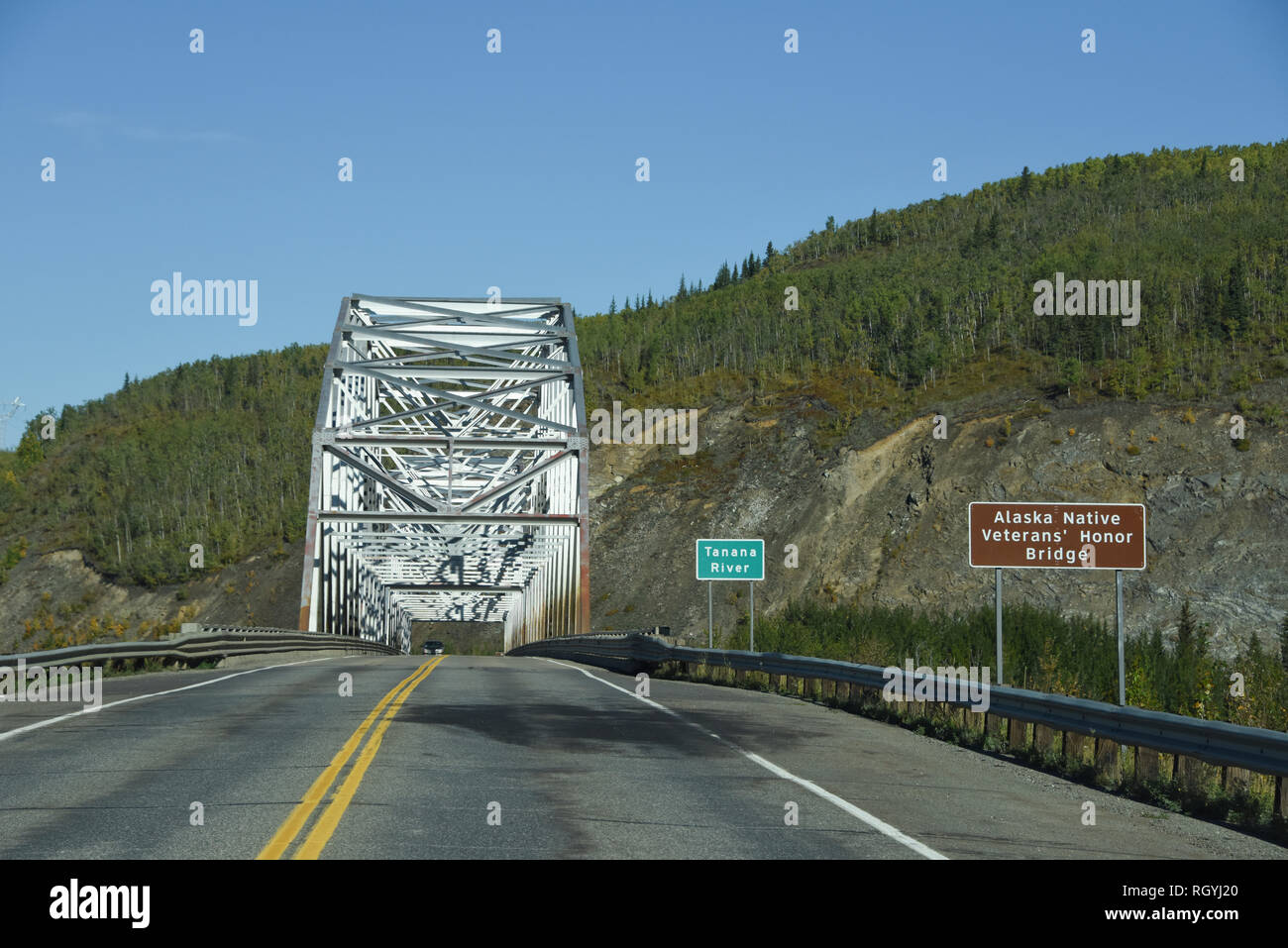 Nenana River Bridge, Nenana, Alaska, USA Stock Photo - Alamy