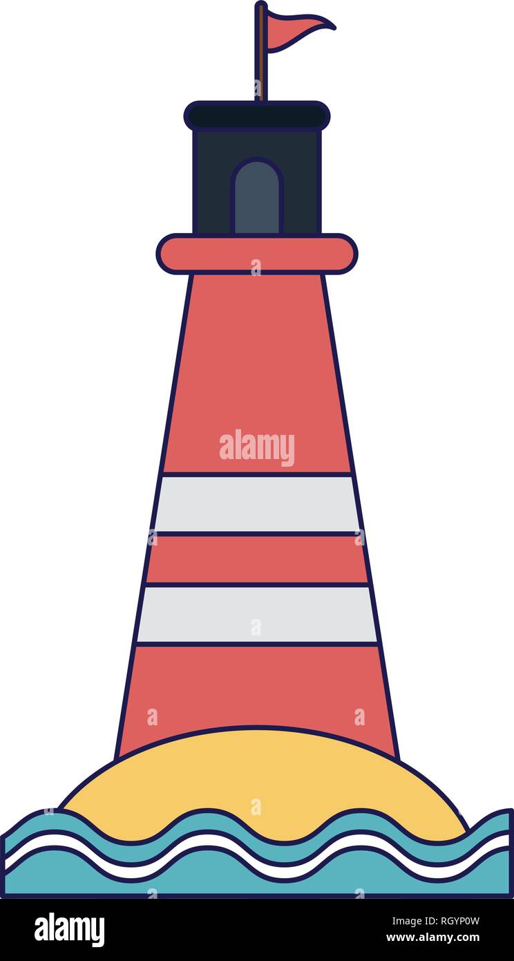Beach lighthouse symbol Stock Vector Image & Art - Alamy