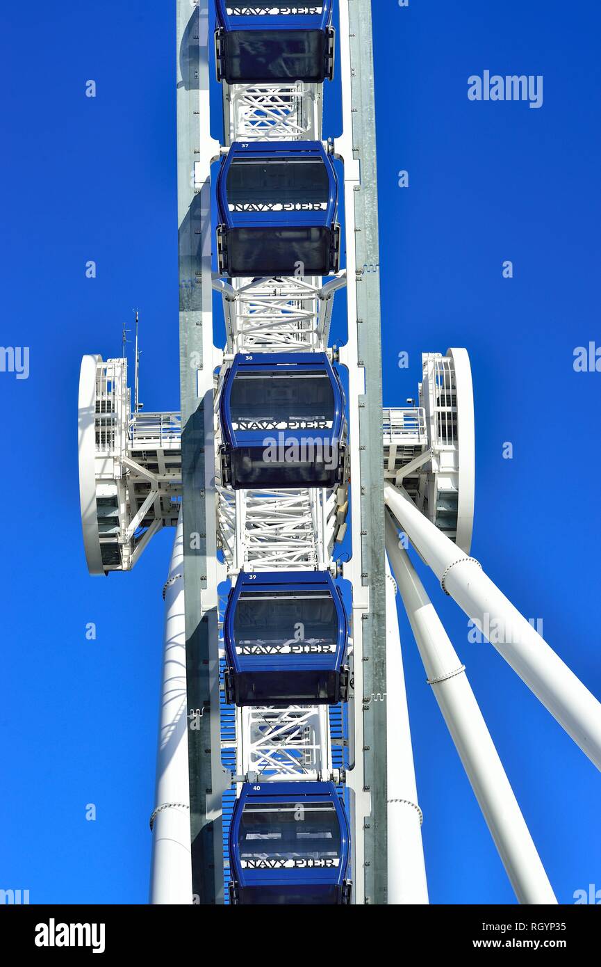 Chicago, Illinois, USA. Centennial Wheel, the Ferris wheel at Chicago's ...