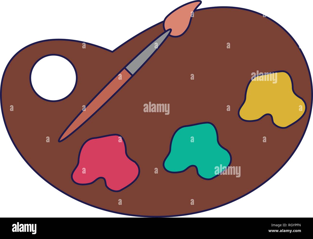 Paint and brush palette Stock Vector Image & Art - Alamy