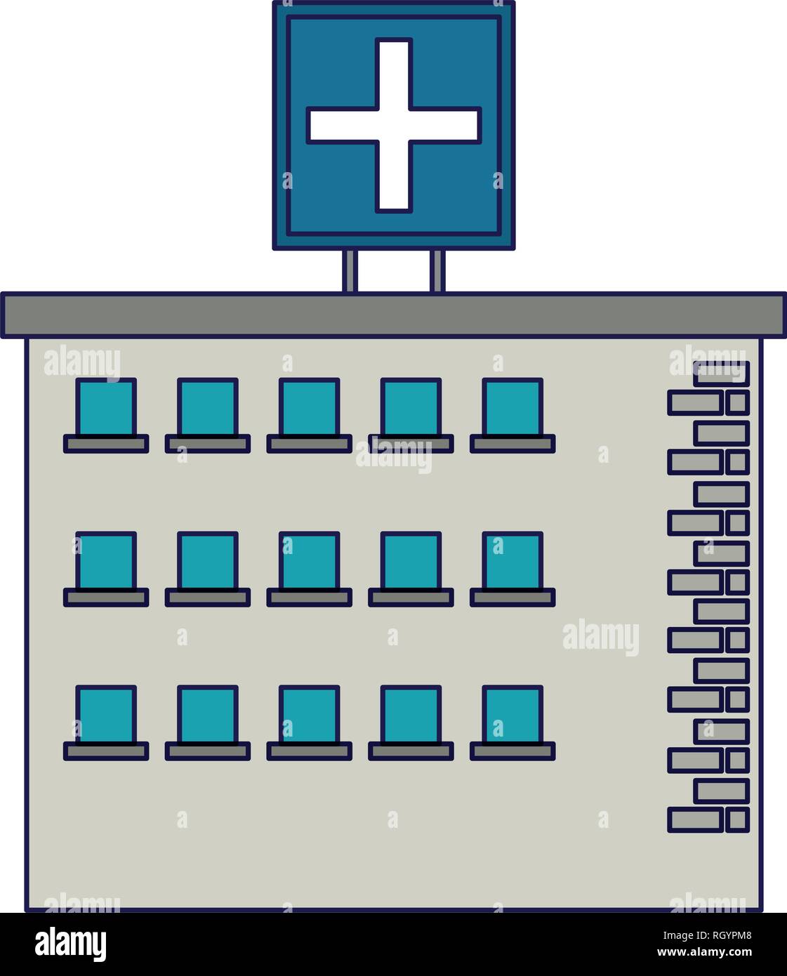 Hospital building symbol Stock Vector Image & Art - Alamy