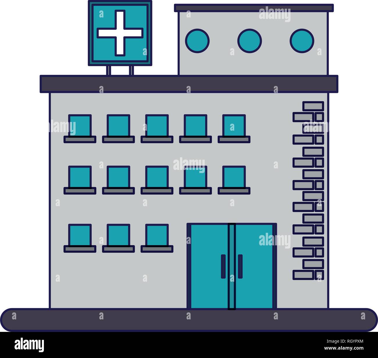 Hospital building symbol Stock Vector Image & Art - Alamy