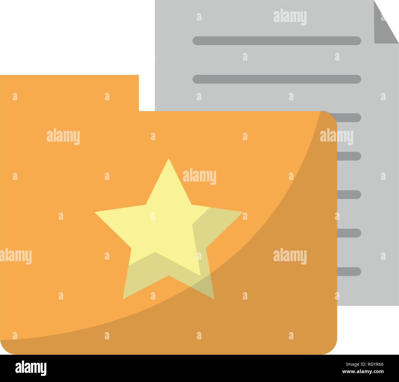 Folder with document symbol Stock Vector Image & Art - Alamy