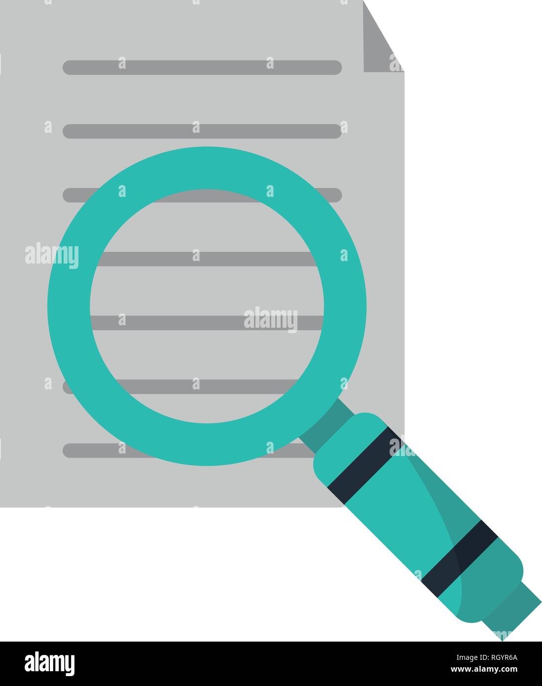 Document with magnifying glass symbol Stock Vector Image & Art - Alamy
