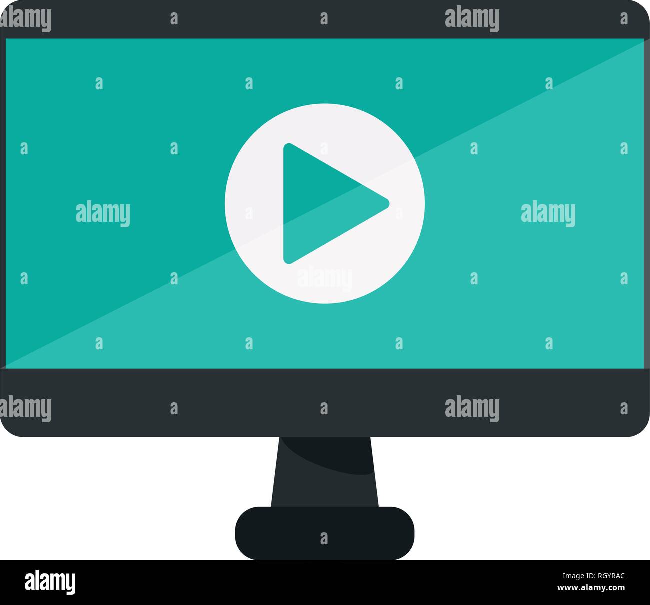 computer screen with video symbol Stock Vector Image & Art - Alamy