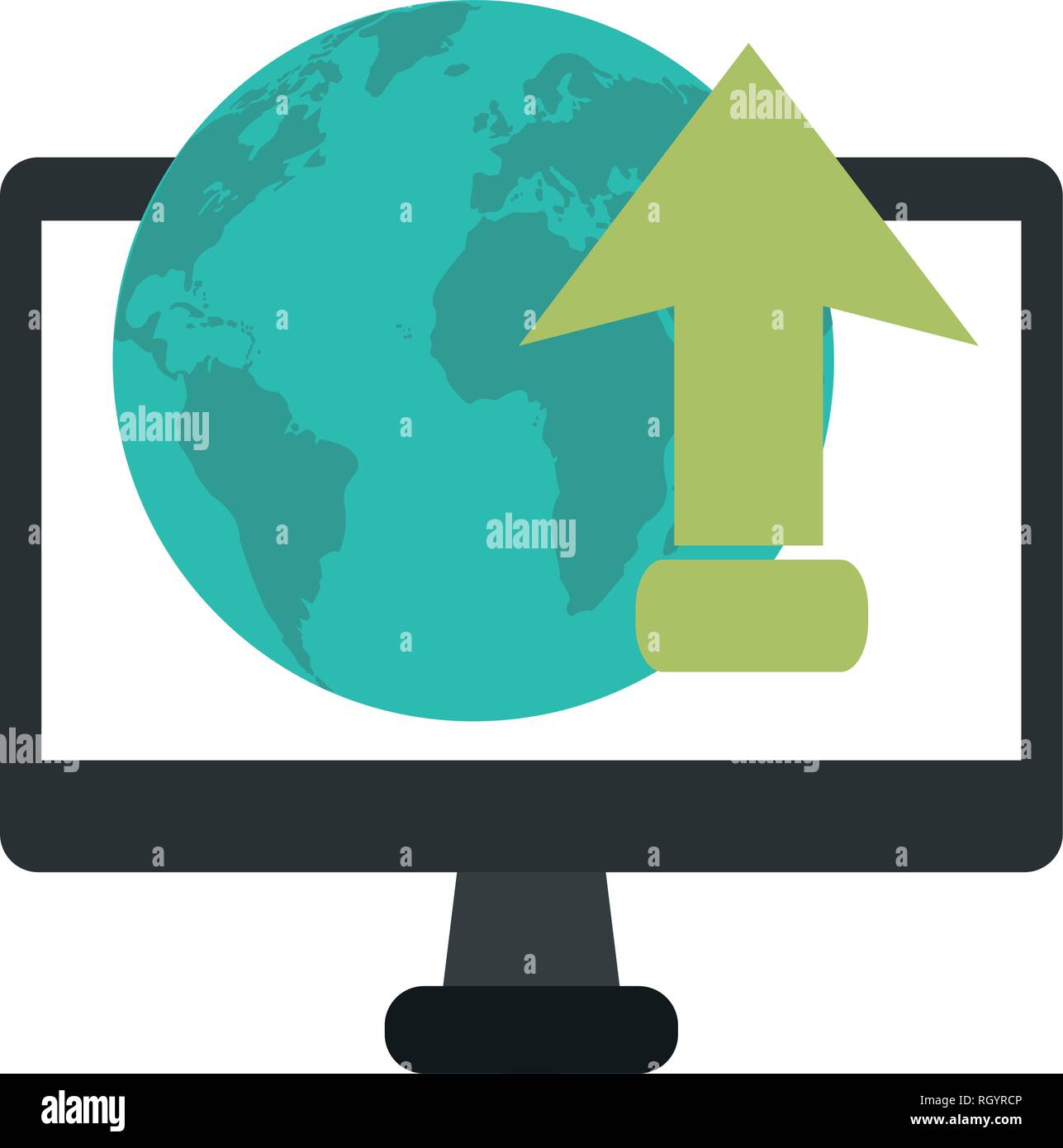 Computer Upload Internet Cloud Computing Stock Vector Image And Art Alamy