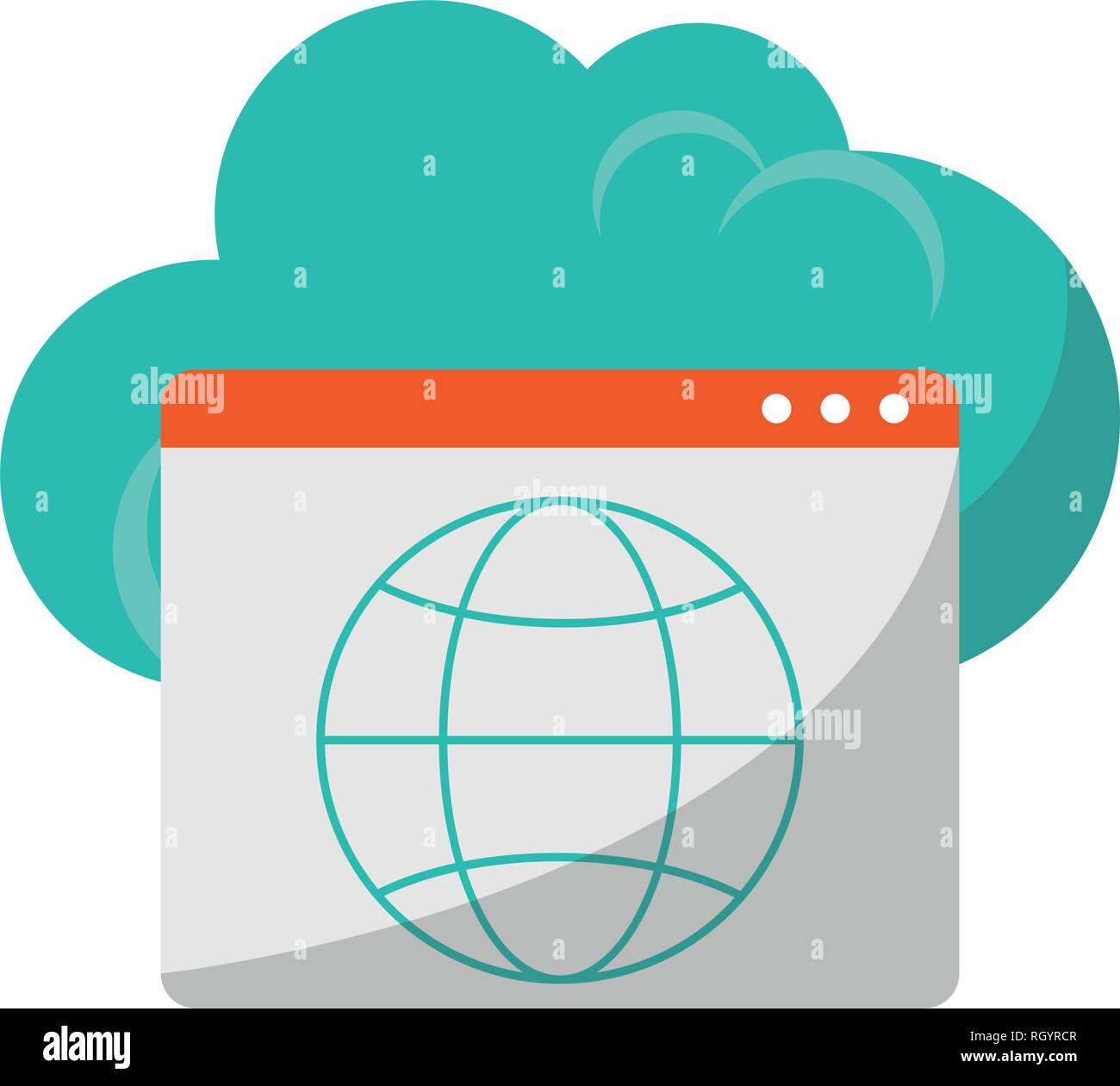 cloud computing website symbol Stock Vector Image & Art - Alamy