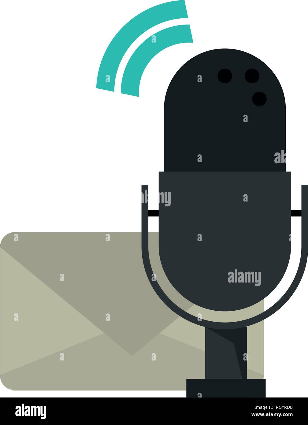 email and vintage microphone Stock Vector Image & Art - Alamy