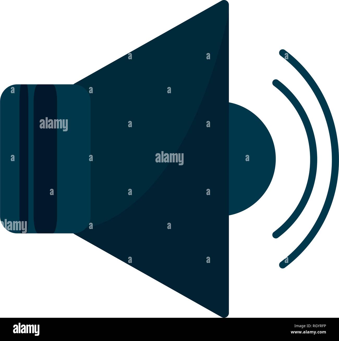 Bullhorn music symbol isolated Stock Vector Image & Art - Alamy