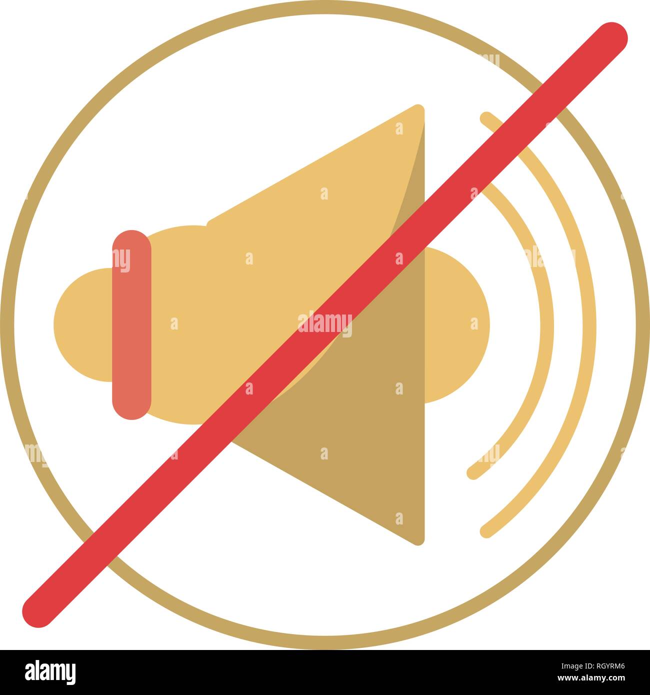 Volume mute round symbol Stock Vector Image & Art - Alamy