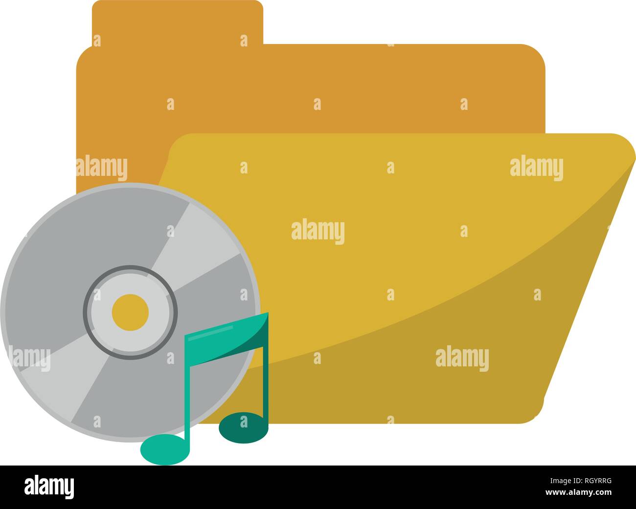 Folder with music cd rom Stock Vector Image & Art - Alamy