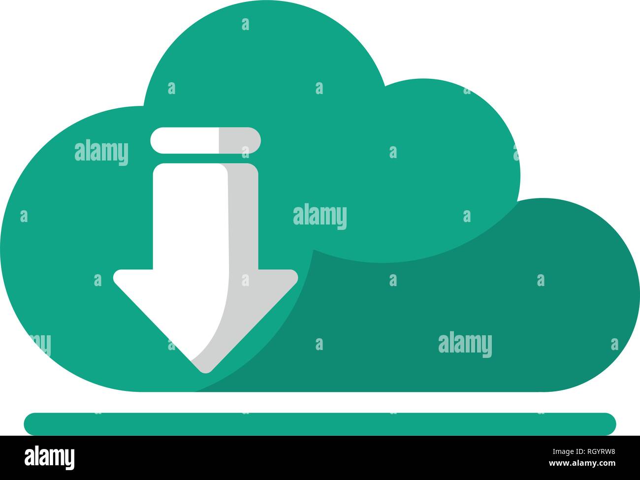 cloud computing download Stock Vector Image & Art - Alamy