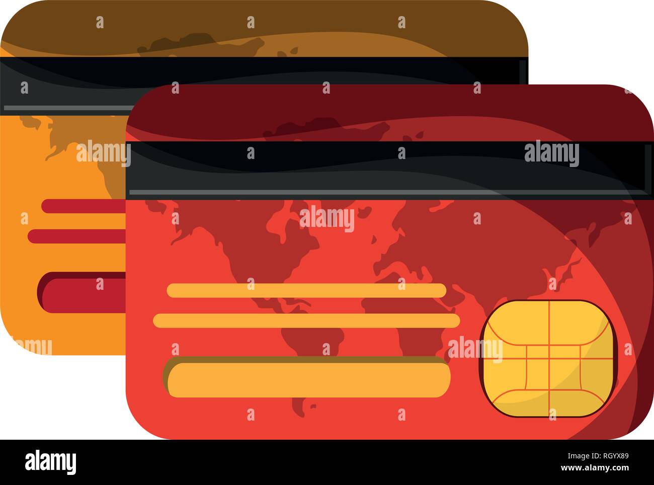 credit card frontview and backview Stock Vector Image & Art - Alamy