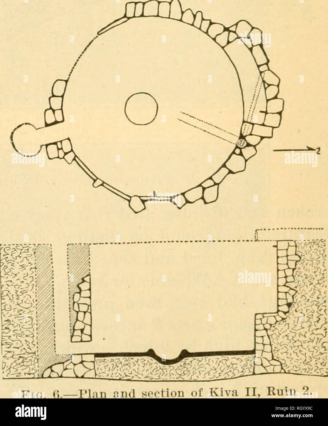 . Bulletin. Ethnology. behind the kiva wall, its inner side being the ...