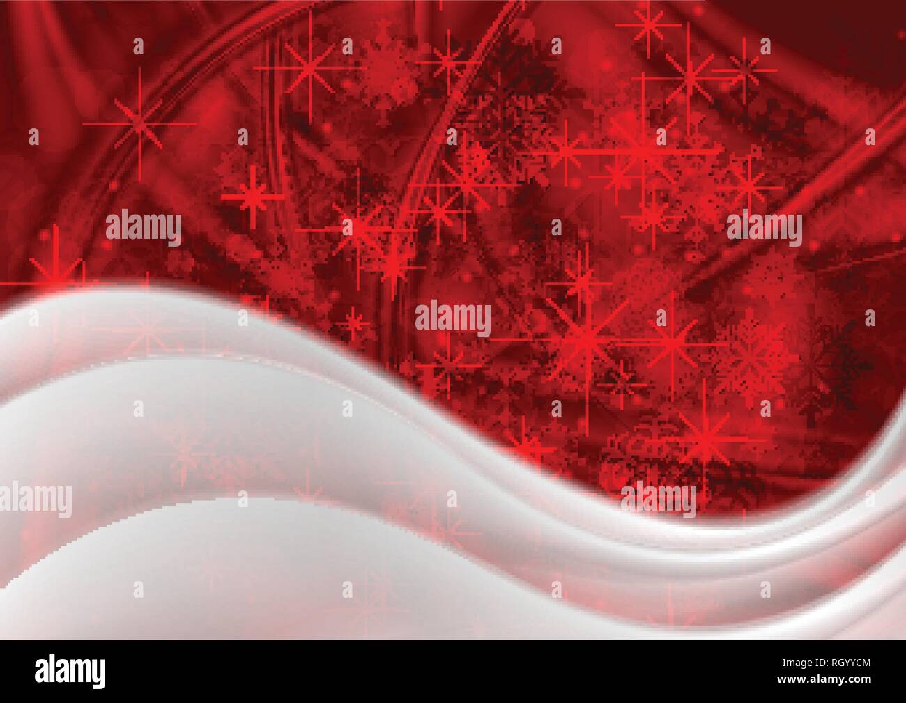 Bright red wavy Christmas background. Vector holiday abstract greeting ...