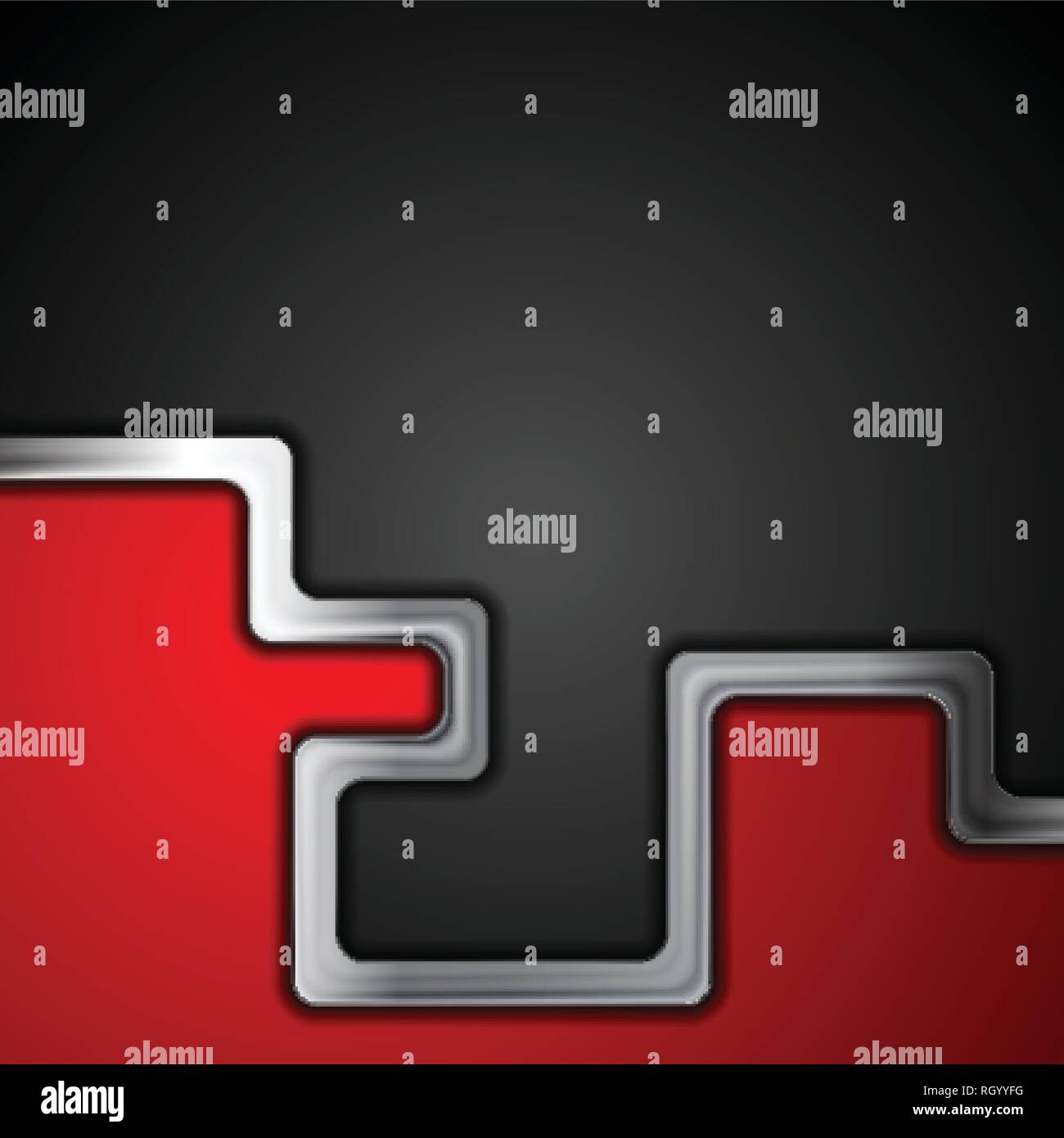 Red and black abstract tech background with metallic stripe. Vector ...