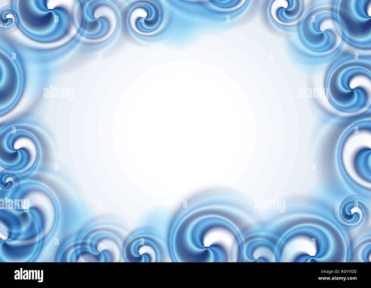 Abstract blue swirl shapes on white background. Vector illustration ...