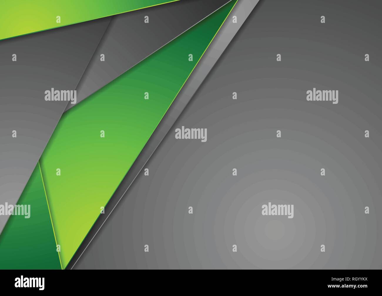 Abstract dark grey and green material background. Vector corporate ...