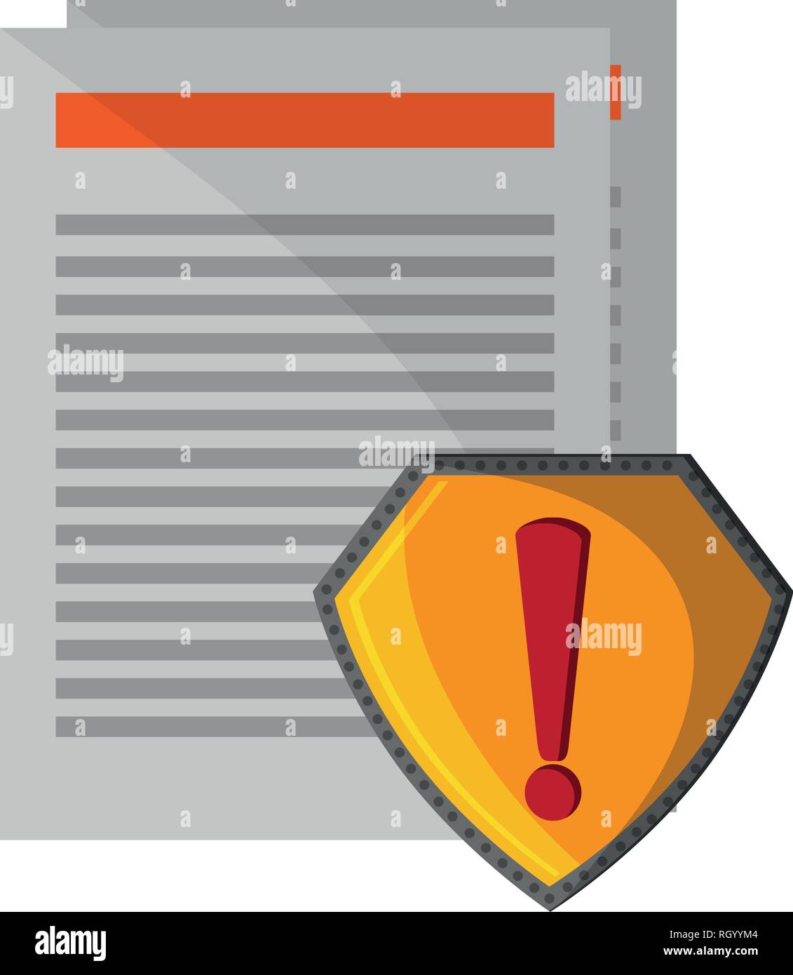 documents attention badge sign Stock Vector Image & Art - Alamy