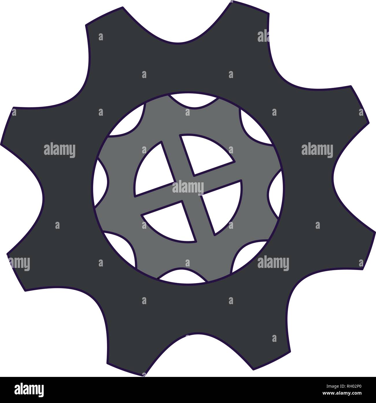 Gear machinery piece symbol hi-res stock photography and images - Alamy