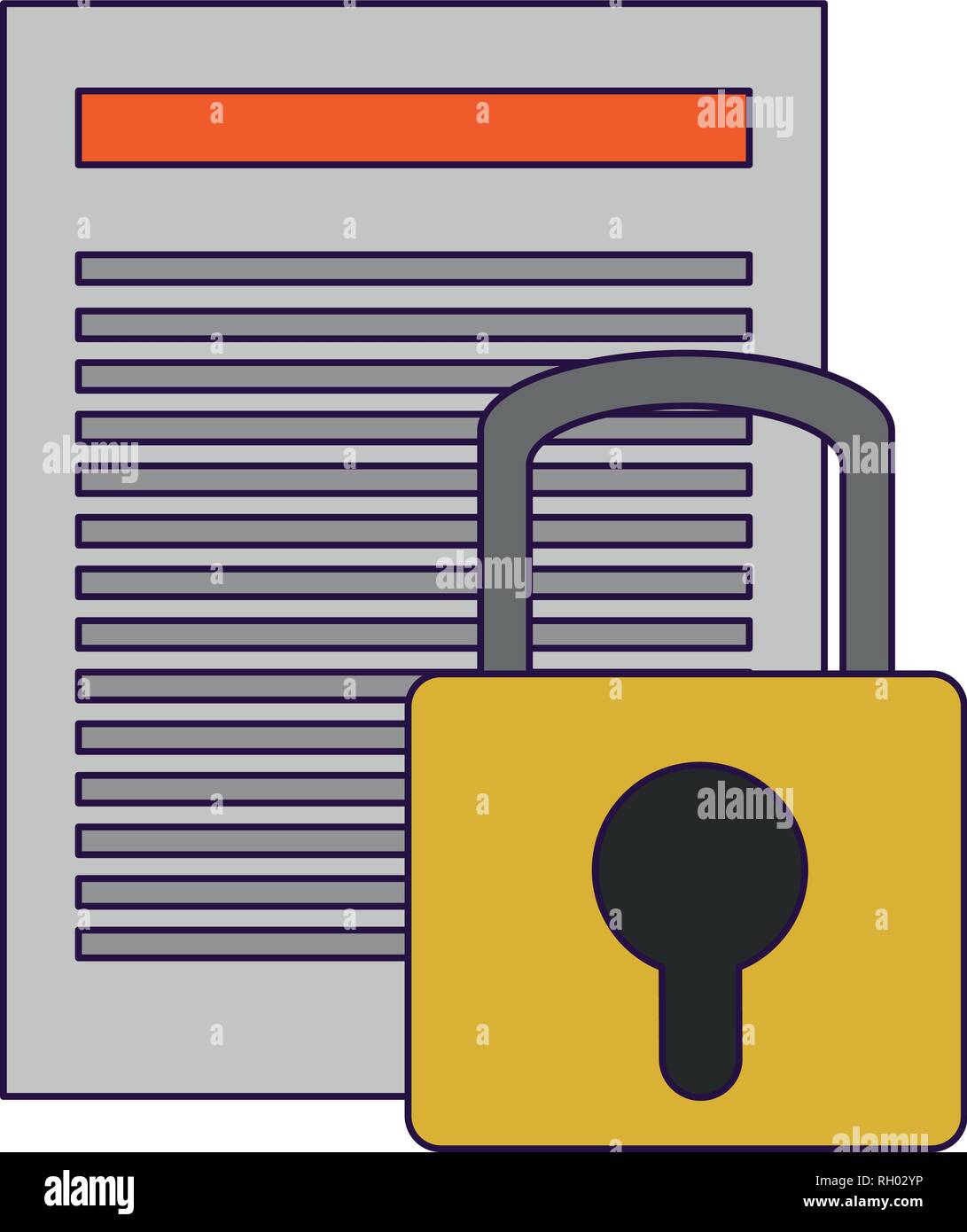 padlock security system Stock Vector Image & Art - Alamy