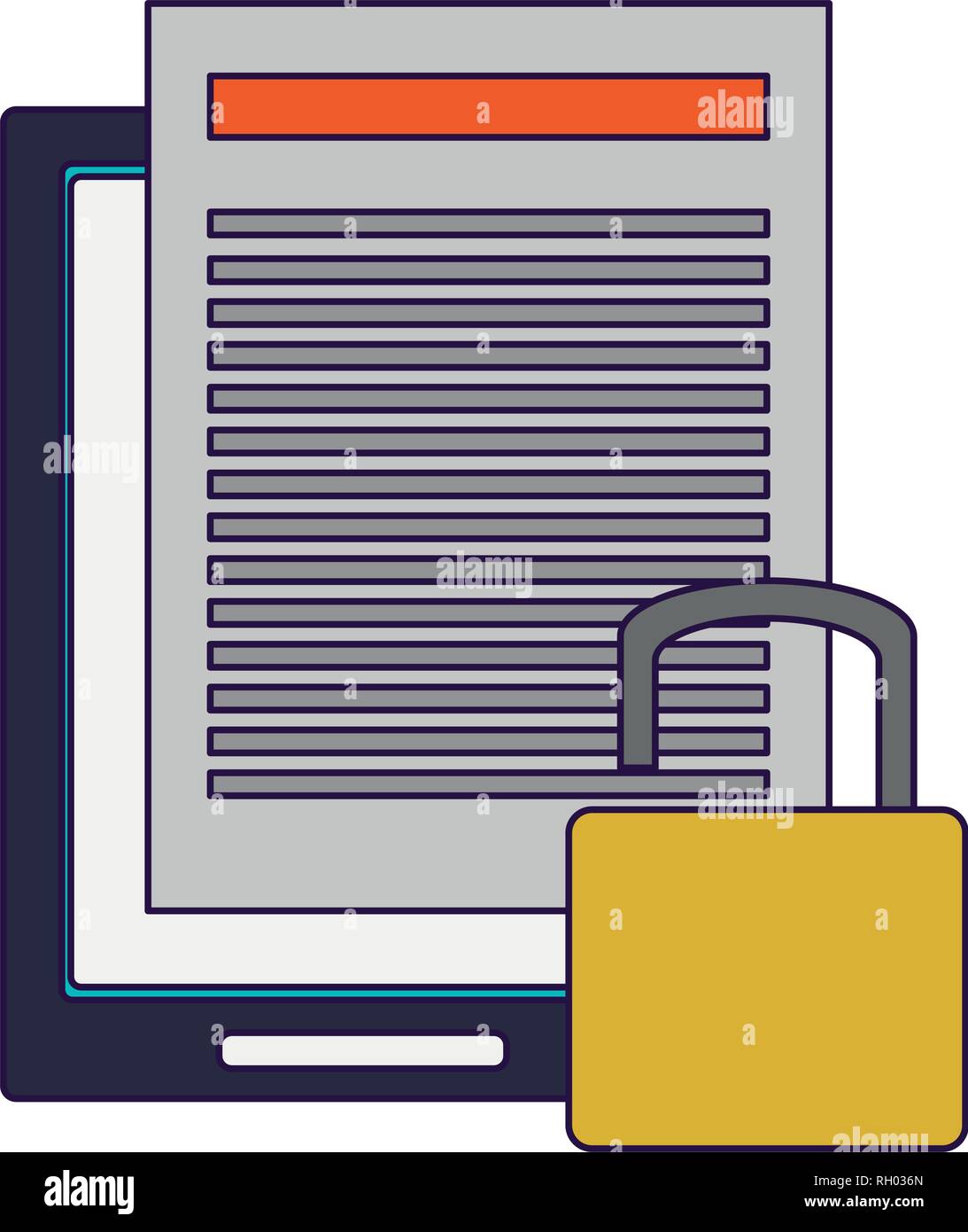 Protected document Stock Vector Images - Alamy