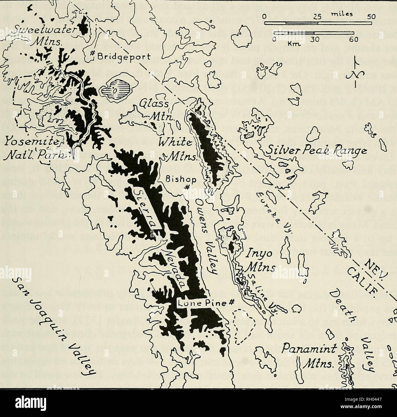 Inyo county map hi-res stock photography and images - Alamy